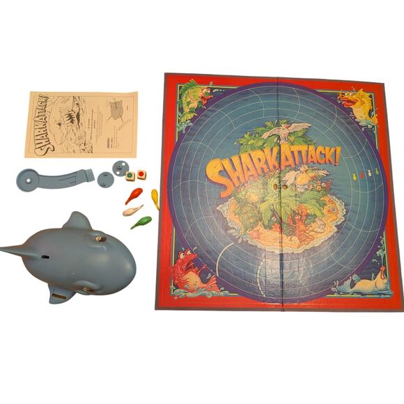 Milton Bradley | Games | Battery Included Shark Attack 988 Motorized ...